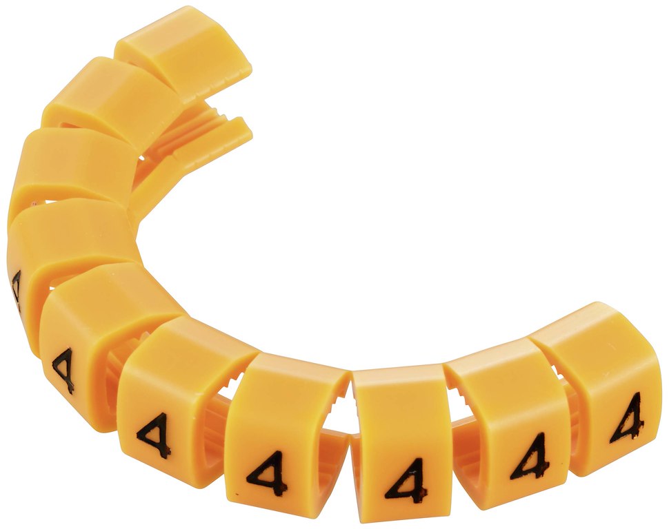 Oznaka za oznacavanje kablova, stampani simbol 4 opseg spoljnog precnika 4 do 5,10 mm 1593426 TC-MB2/4203 Tru Components