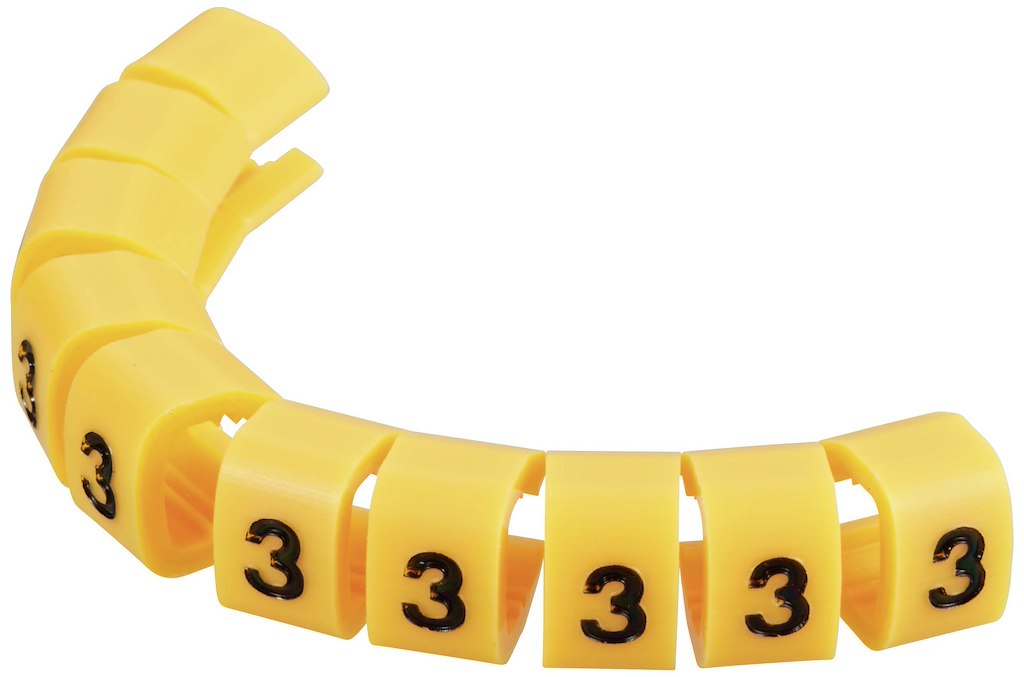 Oznaka za oznacavanje kablova, odstampani simbol 3 opseg spoljasnjeg precnika 4 do 5,10 mm 1593425 TC-MB2/3203 Tru Components