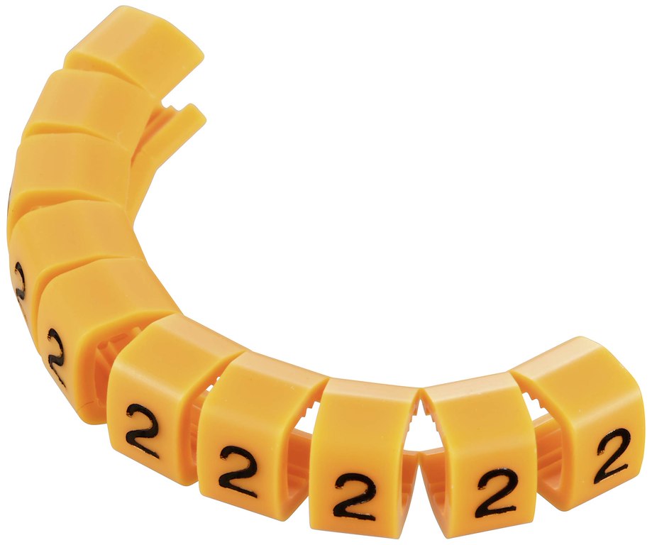 Oznaka za oznacavanje kablova, odstampani simbol 2 opseg spoljnog precnika 4 do 5,10 mm 1593424 TC-MB2/2203 Tru Components