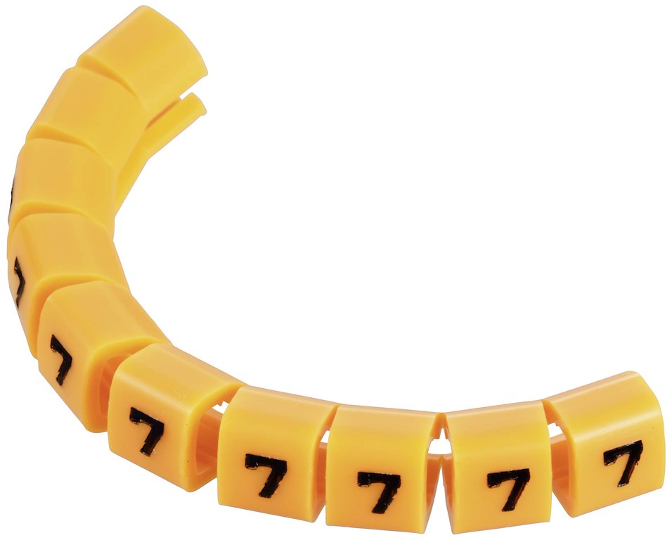 Oznaka za oznacavanje kablova, odstampani simbol 7 opseg spoljasnjeg precnika od 3 do 3,60 mm 1593401 TC-MB1/7203 Tru Components