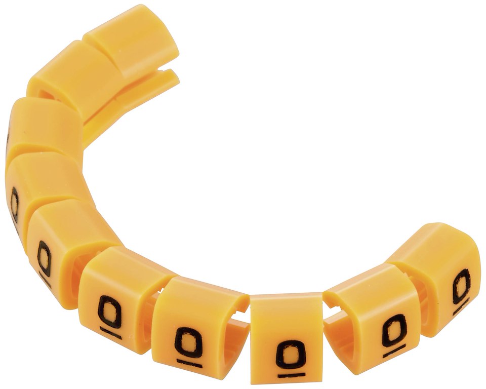 Oznaka za obelezavanje kablova, stampani simbol 0 opseg spoljasnjeg precnika od 3 do 3,60 mm 1593394 TC-MB1/0203 Tru Components