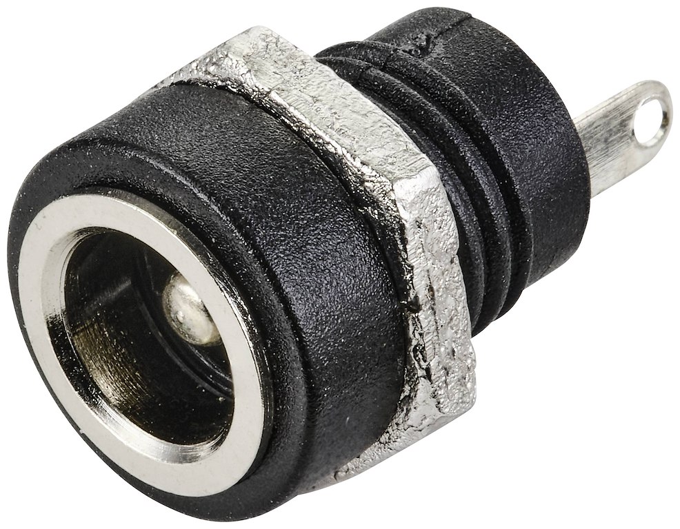 Tru Components niskostrujni konektor zenski konektor za ugradnju, vertikalni 5,7 mm 2,1 mm
