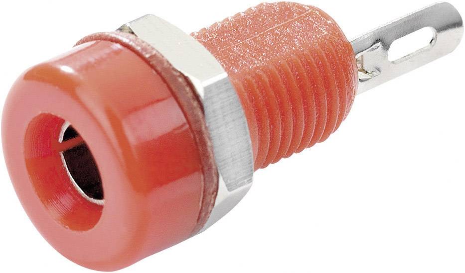 Laboratorijska uticnica, uticnica, vertikalna instalacija, precnik kontakta: 4 mm crvena Tru Components TC-R1-16A crvena