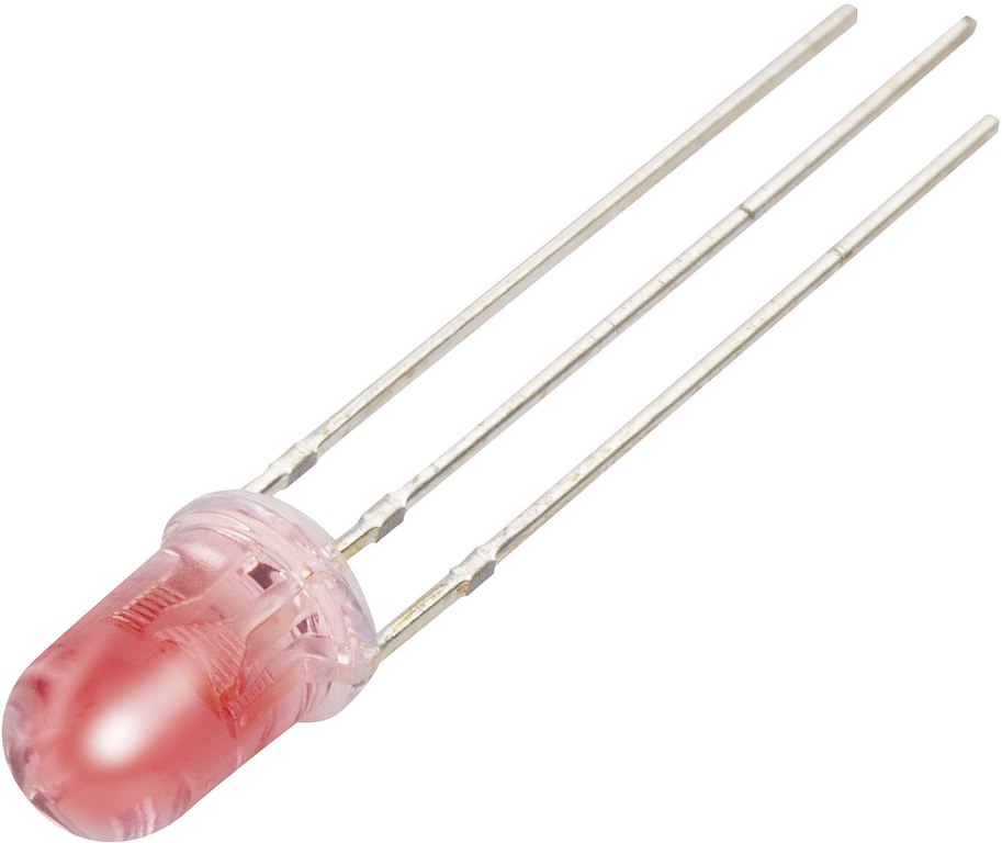 Tru Components IBR-50FRV01-A difuzna LED crvena, bela okrugla 5 mm 1910 mcd, 1600 mcd 43 , 28 20 mA, 20 mA 2 V, 3,3 V