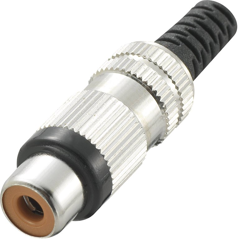 Cink konektor, ravna uticnica st. stubovi: 2 crne Tru Components