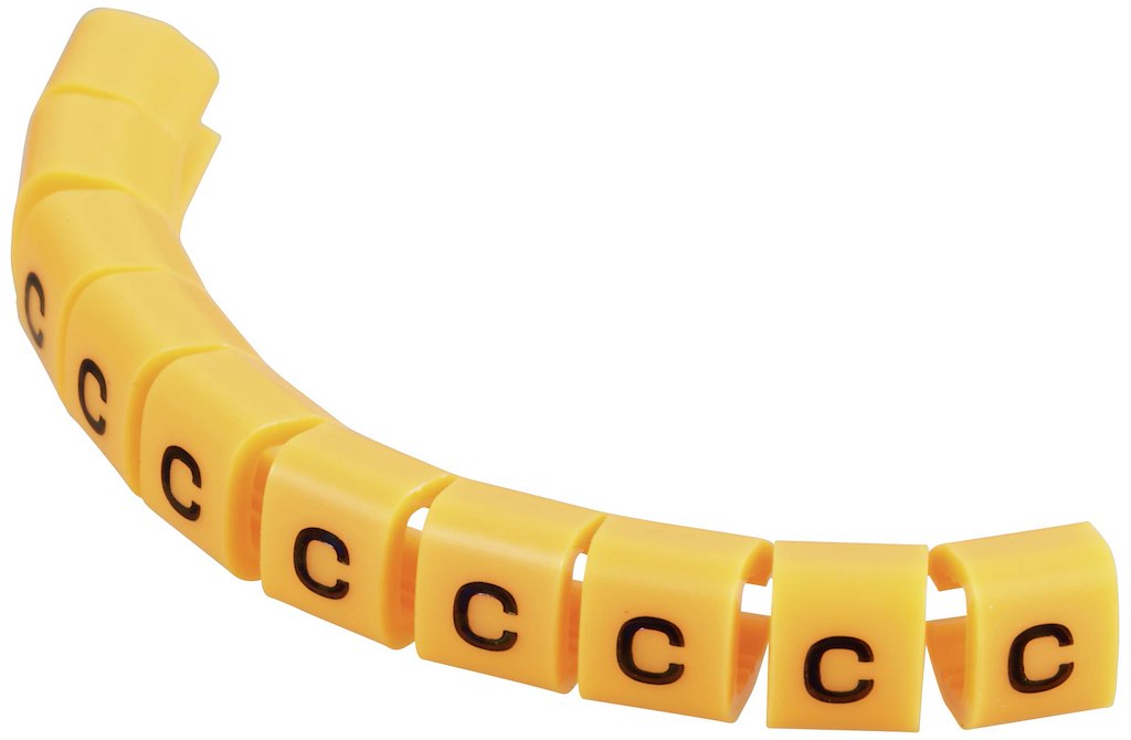 Oznaka za obelezavanje kablova, odstampani simbol C, opseg spoljasnjeg precnika od 3 do 3,60 mm 1593406 TC-MB1/C203 Tru Components
