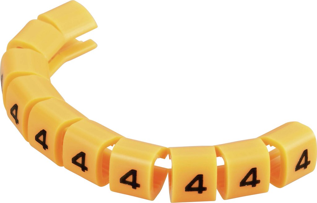 Obelezivac za kablove, stampani simbol 4 opseg spoljnog precnika od 3 do 3,60 mm 1593398 TC-MB1/4203 Tru Components