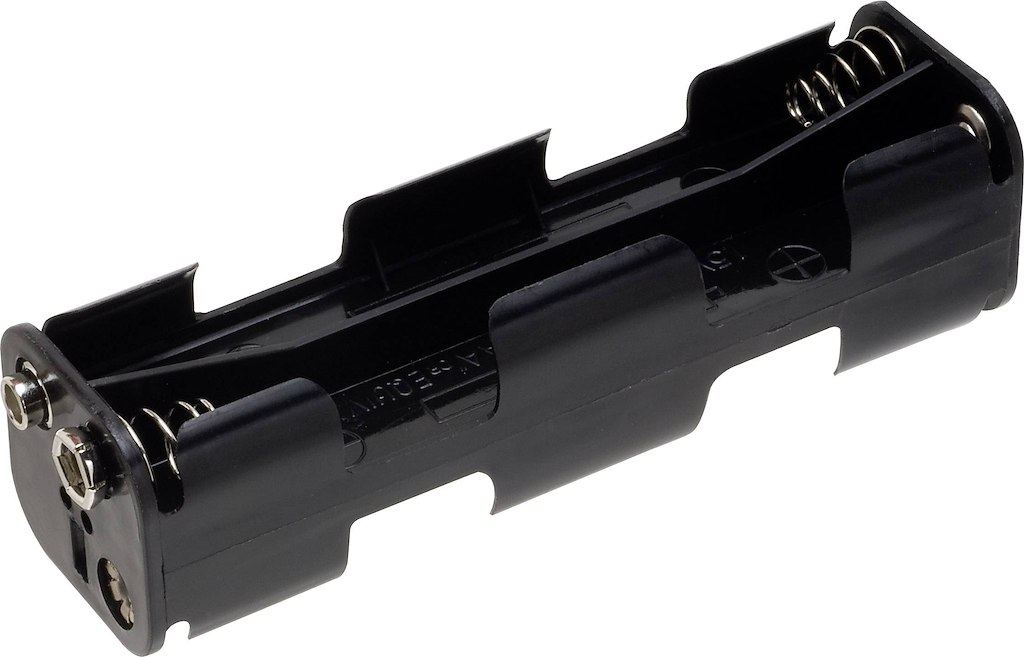 Drzac baterije 8* Mignon (AA) prikljucak dugmeta Tru Components BH-382B