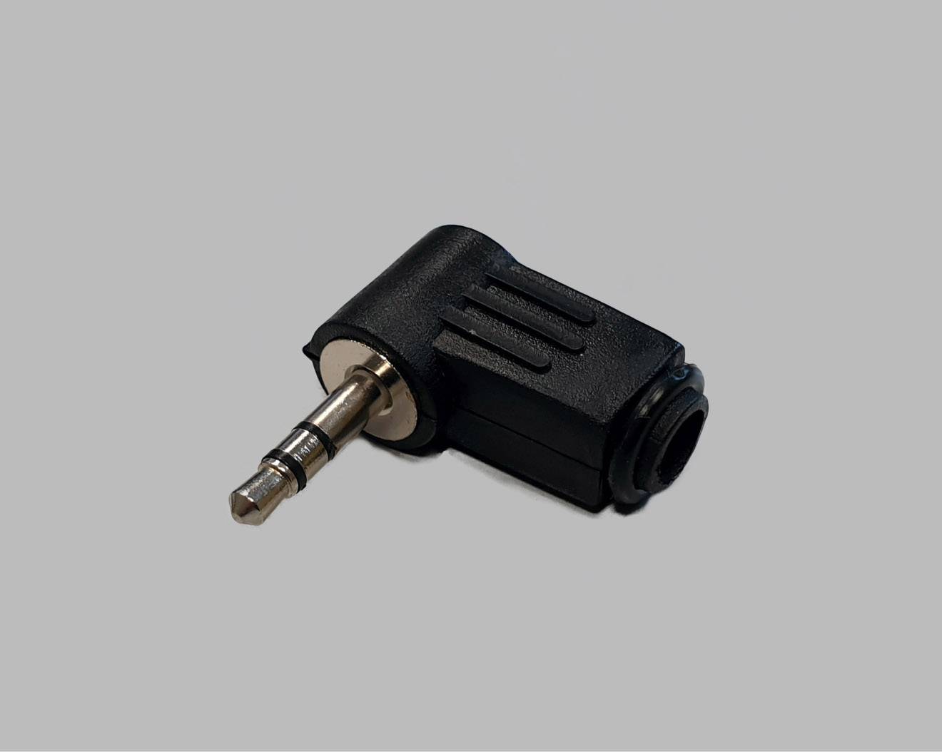 Klinken uticni konektor 3,5 mm ugaoni utikac st. stubovi: 3 stereo, crne boje Tru Components
