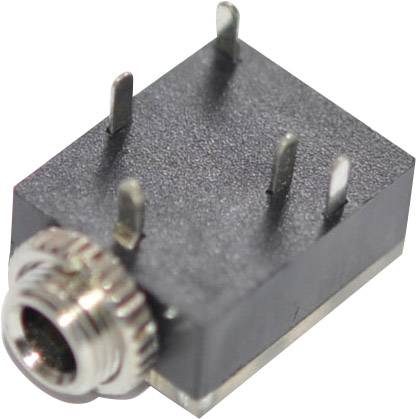 Klinken uticni konektor 3,5 mm uticnica, horizontalna ugradnja ul. stubovi: 3 stereo, crna boja