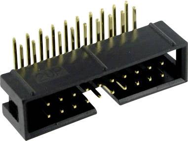 Konektor za vrata bez poluge za izbacivanje, korak: 2,54 mm ukupan broj. stubova: 20 Tru Components
