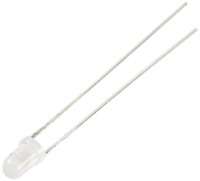 Tru Components difuzna LED toplo bela okrugla 3 mm 1120 mcd 30 12 mA 5 V