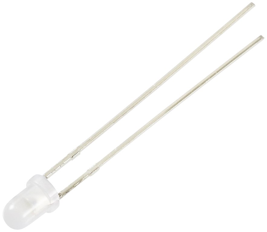 Tru Components difuzna LED bela okrugla 3 mm 1560 mcd 30 12 mA 5 V