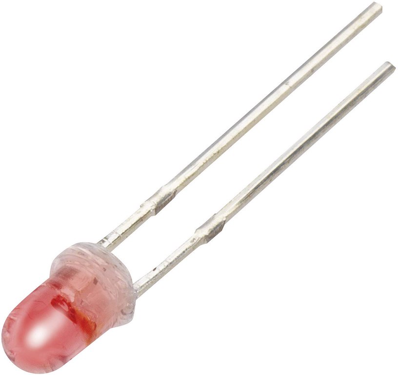 Tru Components IBR-30FRV00 difuzna LED crvena, bela okrugla 3 mm 1400 mcd, 1300 mcd 35 , 18 20 mA, 20 mA 2 V, 3,3 V