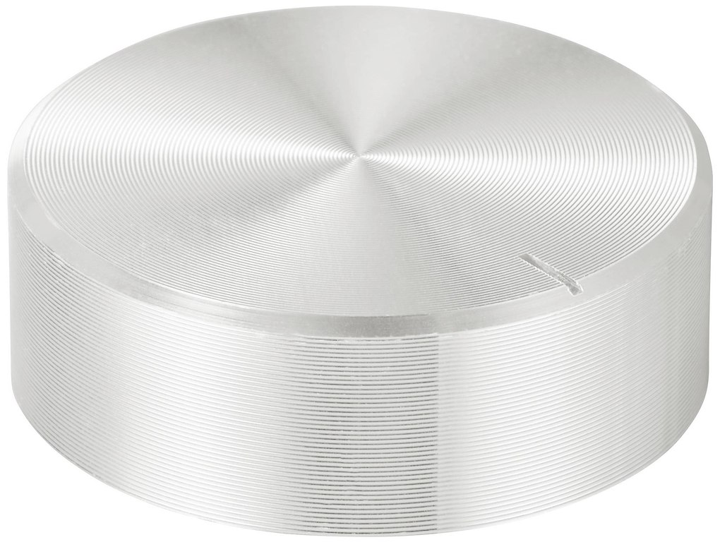 Tru Components TC-11696484 dugme sa okretnim dugmetom sa oznakom srebro (fi * H) 29 mm * 10 mm aluminijum, plastika