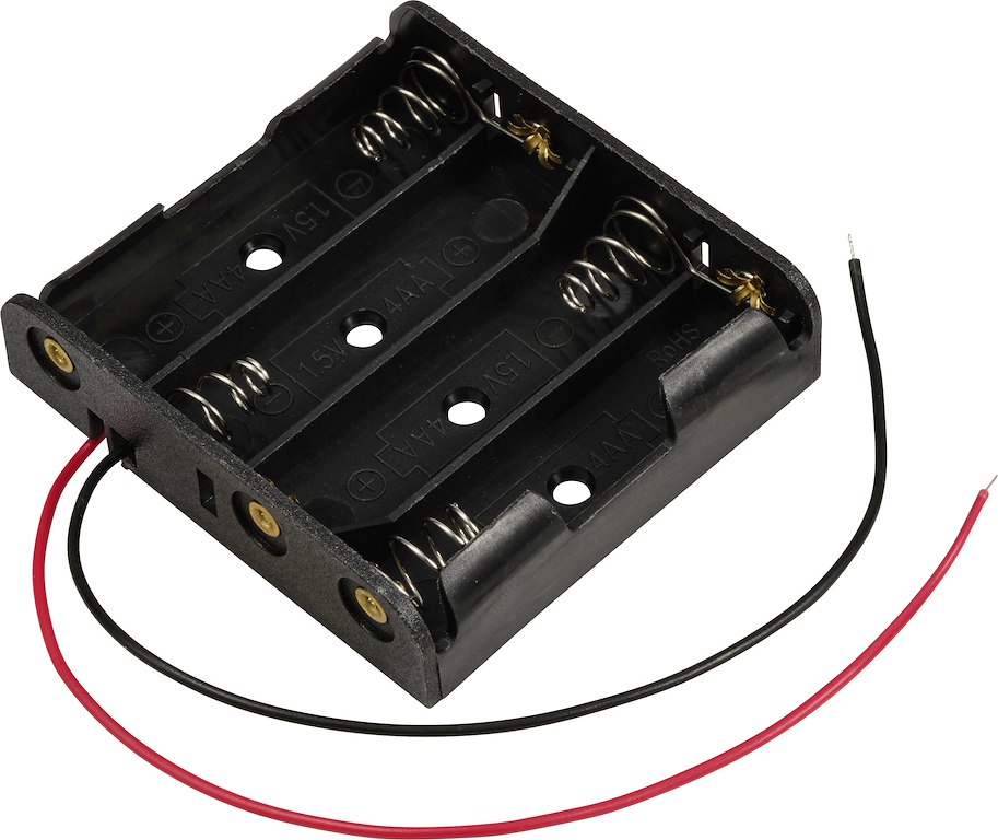 Tru Components TC-13220632 drzac baterije 4* Mignon (AA) kabl (D * S * V) 61 * 57 * 15 mm