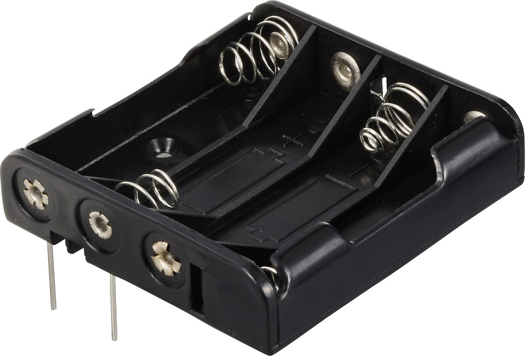 Tru Components TC-13220588 drzac baterije 4* Mikro (AAA) kontaktni polovi (D * S * V) 52 * 49 * 13 mm