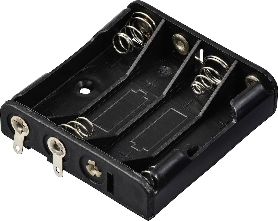 Tru Components TC-13220584 drzac baterije 4* mikro (AAA) lemni prikljucak (D * S * V) 52 * 49 * 13 mm