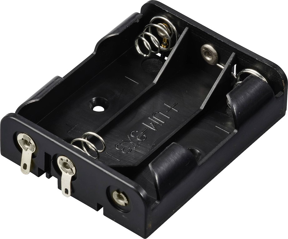 Tru Components TC-13220532 drzac baterije 3* Mignon (AA) lemni prikljucak (D * S * V) 60 * 48 * 16 mm
