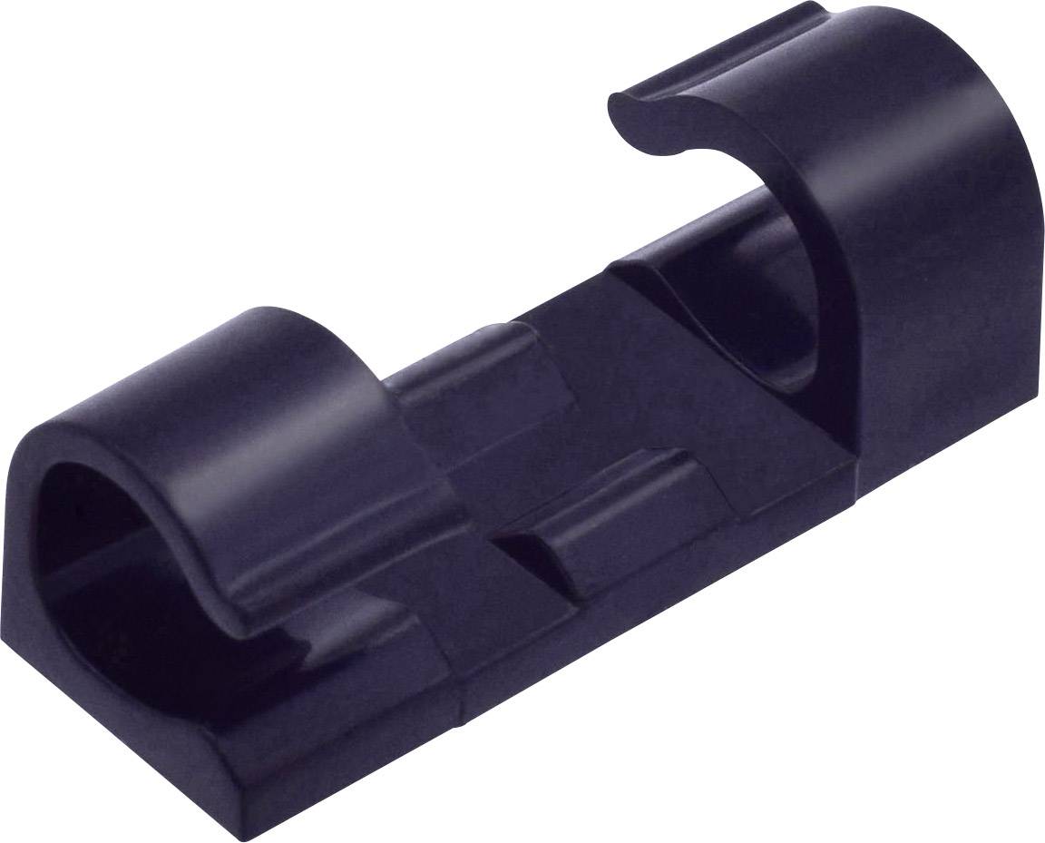 Tru Components TC-6649828 93015c304r drzac kabla, samolepljivi, crni