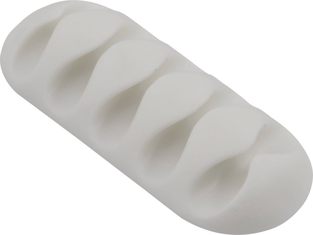 Tru Components TC-6646556 drzac kabla, samolepljivi, beli