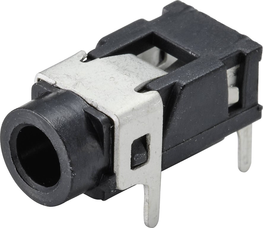 Tru Components TC-9465732 3,5 mm banana konektor zenski konektor za ugradnju, horizontalni broj pinova: 3 stereo crna