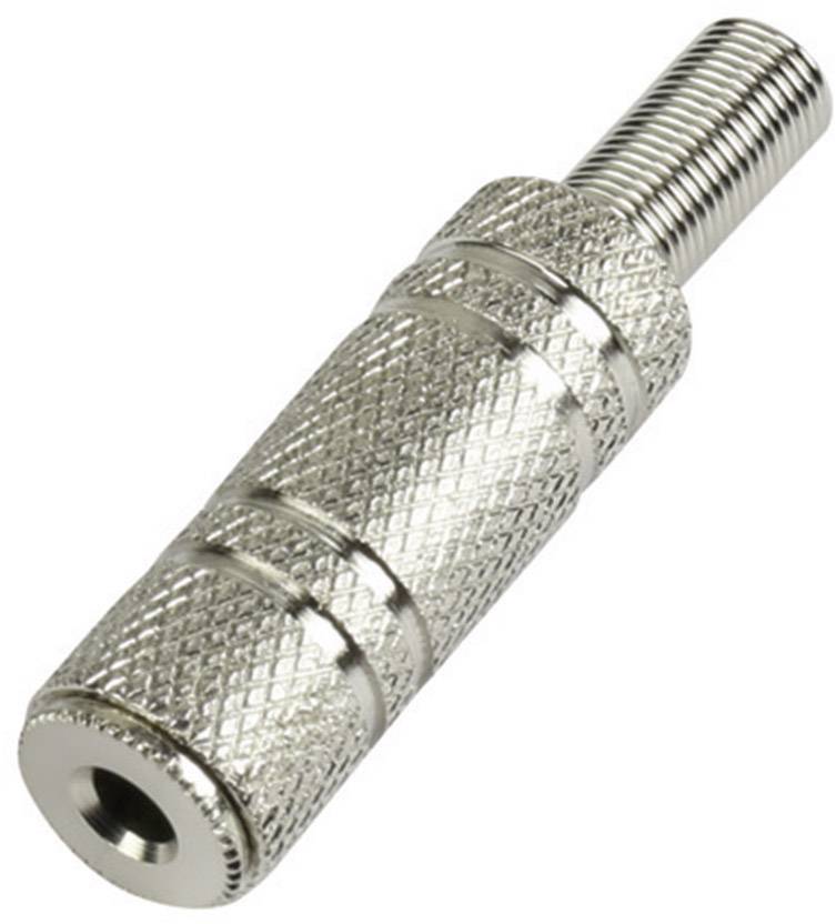 Klink uticni konektor 3,5 mm ravna uticnica st. stubovi: 3 stereo, srebrne boje Tru Components