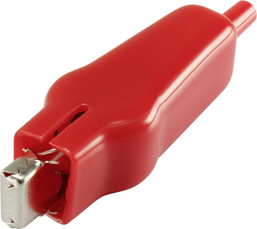 TRU Components 93038c56 krokodil štipaljka 75 mm crna