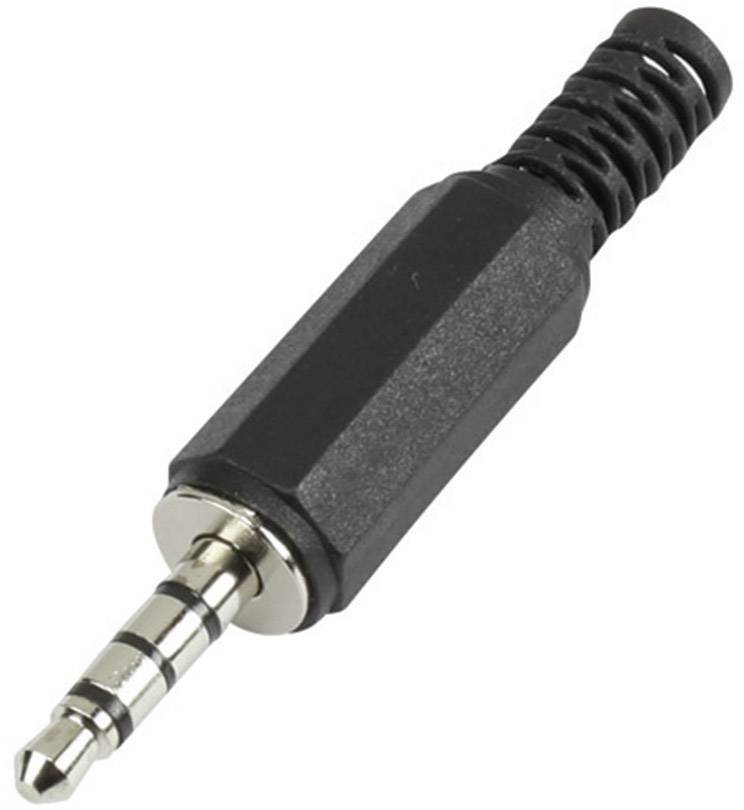 Klink uticni konektor 3,5 mm ravni utikac st. stubovi: 4 stereo, crne boje Tru Components