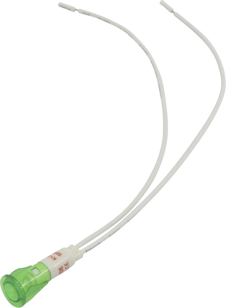 TRU Components 1524030 LED signalna lampica zelena, bela 10,50 mm