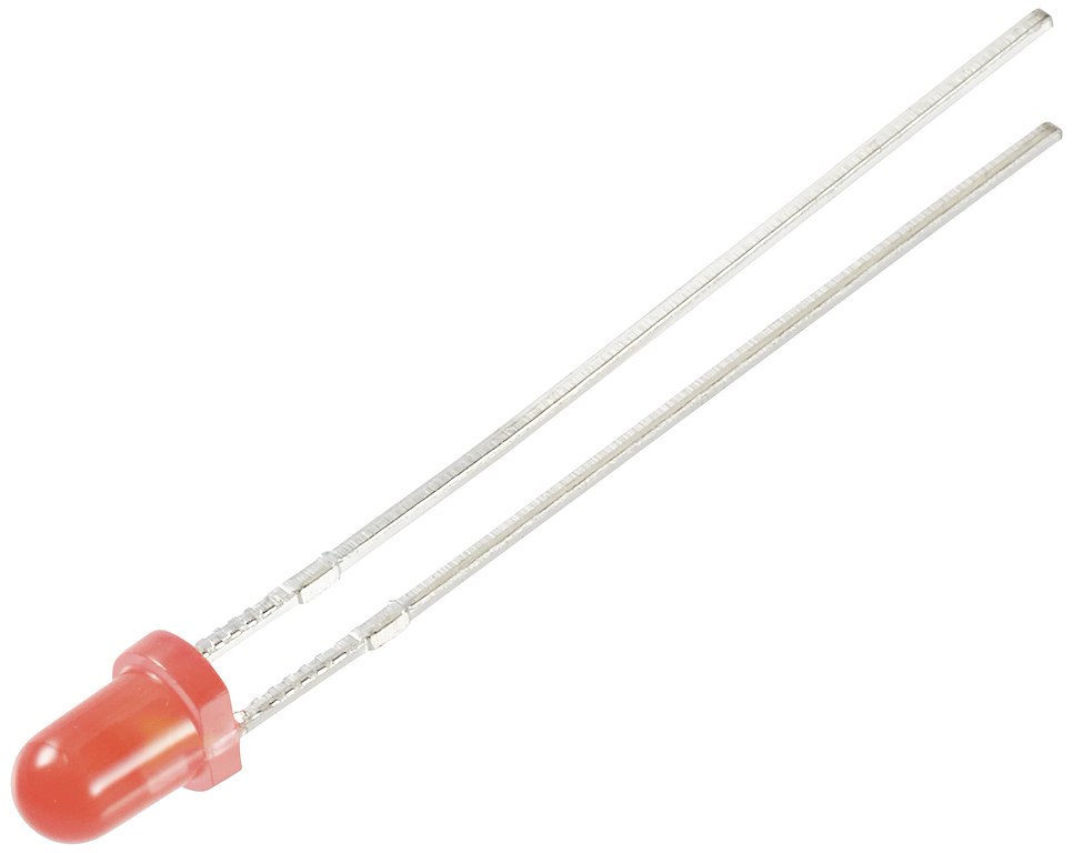 Tru Components difuzna LED crvena okrugla 3 mm 330 mcd 30 12 mA 5 V