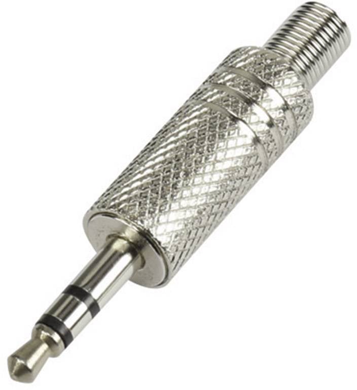 Klink uticni konektor 3,5 mm ravni utikac, st. stubovi: 3 stereo srebrne boje Tru Components