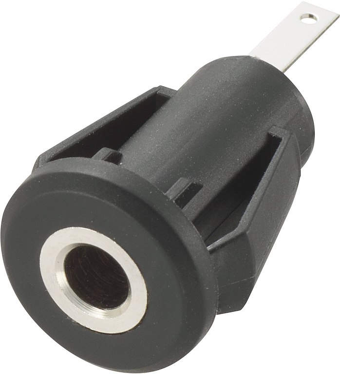 Klinken uticni konektor 3,5 mm uticnica, vertikalna ugradnja ul. stubovi: 2 mono, crne boje Tru Components