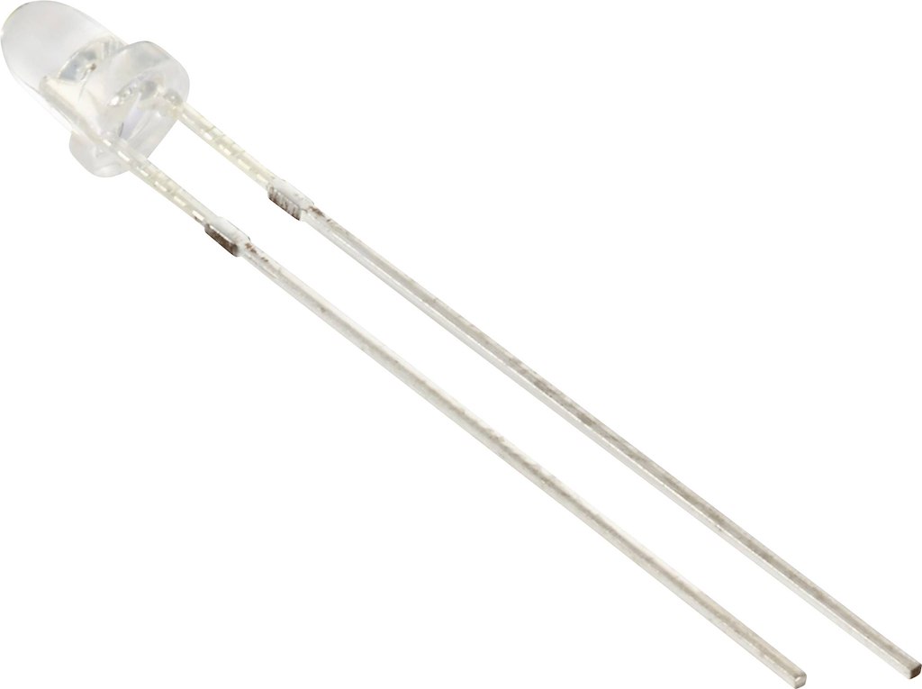 Tru Components difuzna LED hladno bela poluokrugla 3 mm 70000 mcd 15