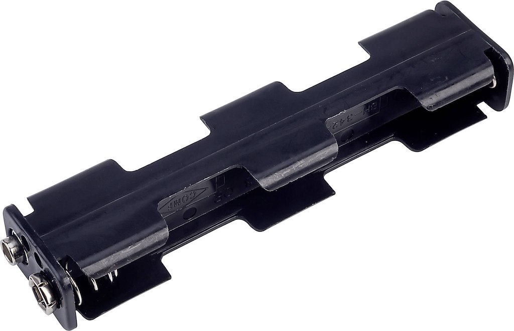 Drzac baterije 4* Mignon (AA) prikljucak dugmeta Tru Components BH342-1B