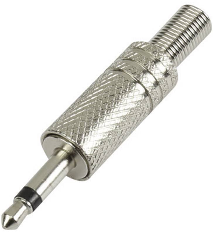 Klink uticni konektor 3,5 mm ravni utikac st. stubovi: 2 mono, srebrna boja Tru Components