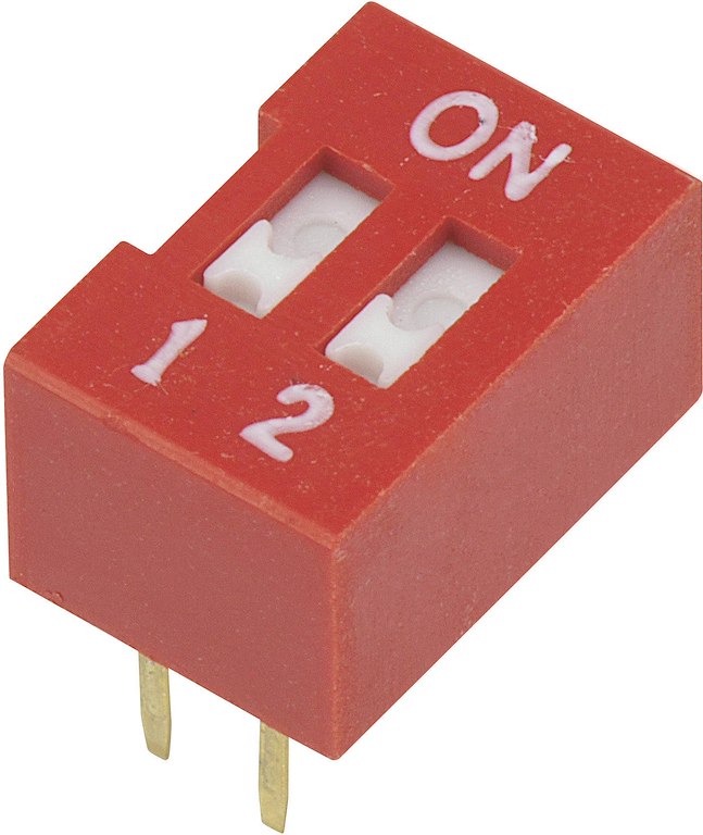 Tru Components DSR-02 DIP prekidac broj pinova 2 tip klizaca