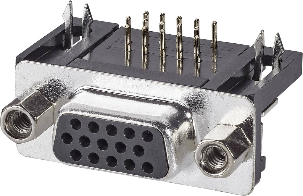 D-SUB glava sa zenskim kontaktima, vel pinovi: konektor za lemljenje 15 Tru Components TC-A-HDF 15 A-KG/T-203