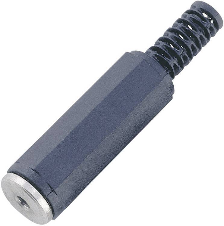 Klinken uticni konektor 2,5 mm ravna uticnica st. stubovi: 3 stereo, crne boje Tru Components