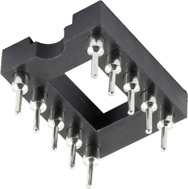 Tru Components 1568705 ic socket Osnovna mreza: 2,54 mm, 7,62 mm Broj iglica: 16