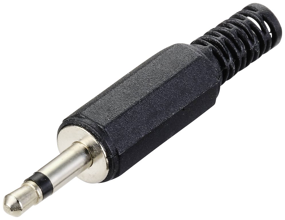 Tru Components TC-10336016 3,5 mm banana konektor ravni muski konektor broj pinova: 2 mono crni
