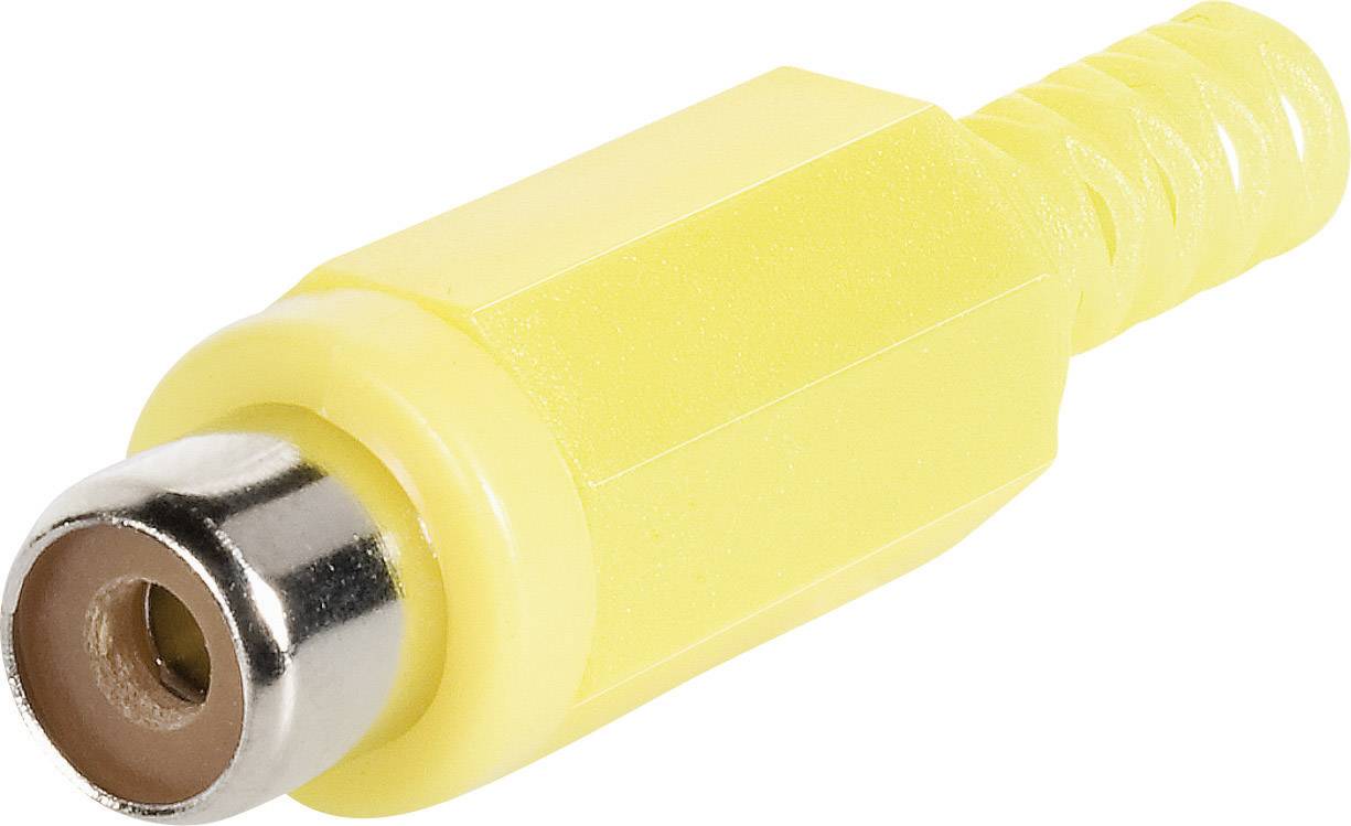 Tru Components 1578795 cinch konektor ravni zenski konektor broj pinova: 2 zuti
