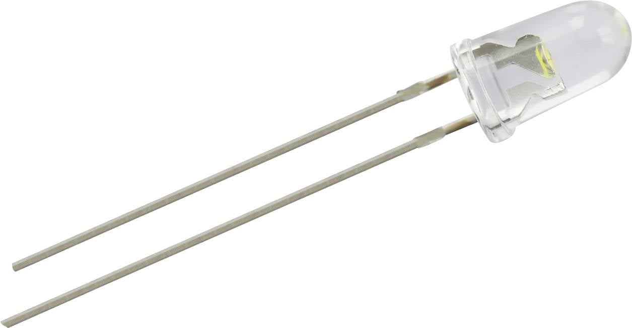 Tru Components 1557176 difuzna LED bela okrugla 5 mm 40000 mcd 8 30 mA 3,1 V
