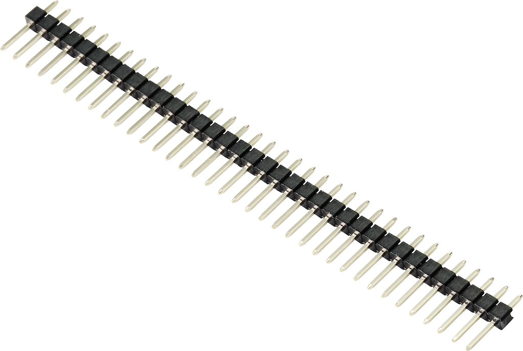 Tru Components TC-9556676 glava sa muskim kontaktima Osnovna mreza: 2,54 mm Ukupan broj polova: 36 Broj redova: 1