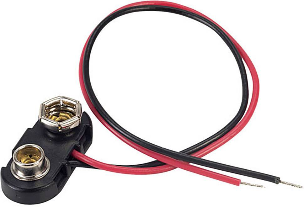 Tru Components 18-0094 stezaljka za bateriju 1* 9 V blok konektor za brzo povezivanje (D * S * V) 24,5 * 11,8 * 7,3 mm