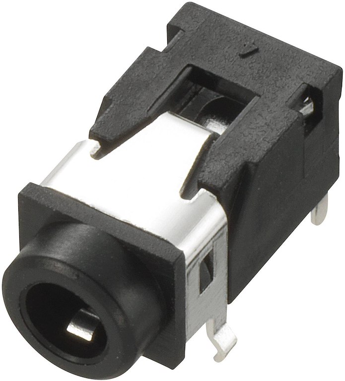 Tru Components 1572255 3,5 mm banana konektor zenski konektor za ugradnju, horizontalni broj pinova: 4 stereo crni