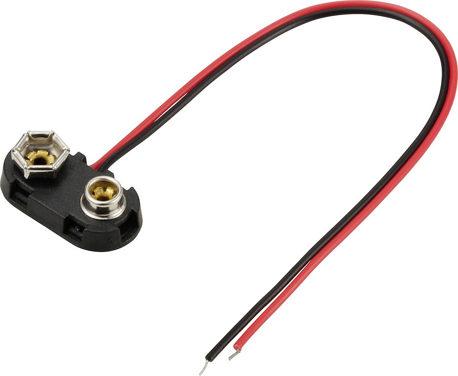 Tru Components TC-13220608 stezaljka za bateriju 1* 9 V blok konektor za brzo povezivanje (D * S) 24 mm * 13 mm
