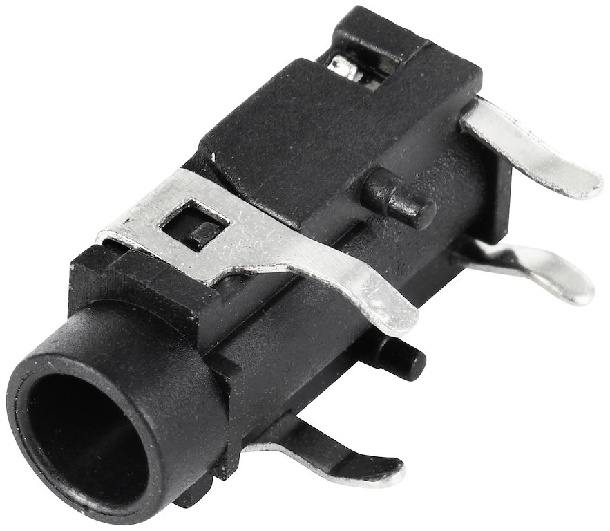 Tru Components 3,5 mm banana konektor zenski konektor za ugradnju, horizontalni broj pinova: 3 stereo crna ad