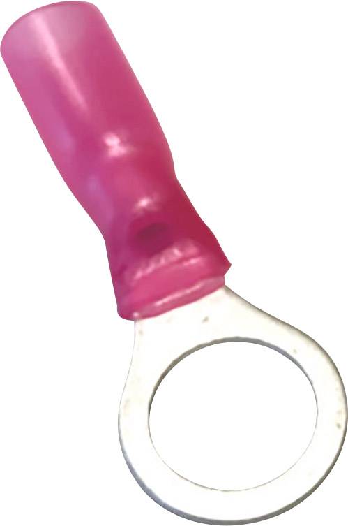 Okrugla kablovska papucica sa skupljacom cevi, presek (maks.)=1,50 mm 2 delimicno izolovana, crvena Tru Components 1583110