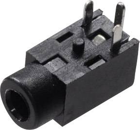 Klinken uticni konektor 2,5 mm uticnica, horizontalna ugradnja ul. stubovi: 2 mono, crne boje Tru Components